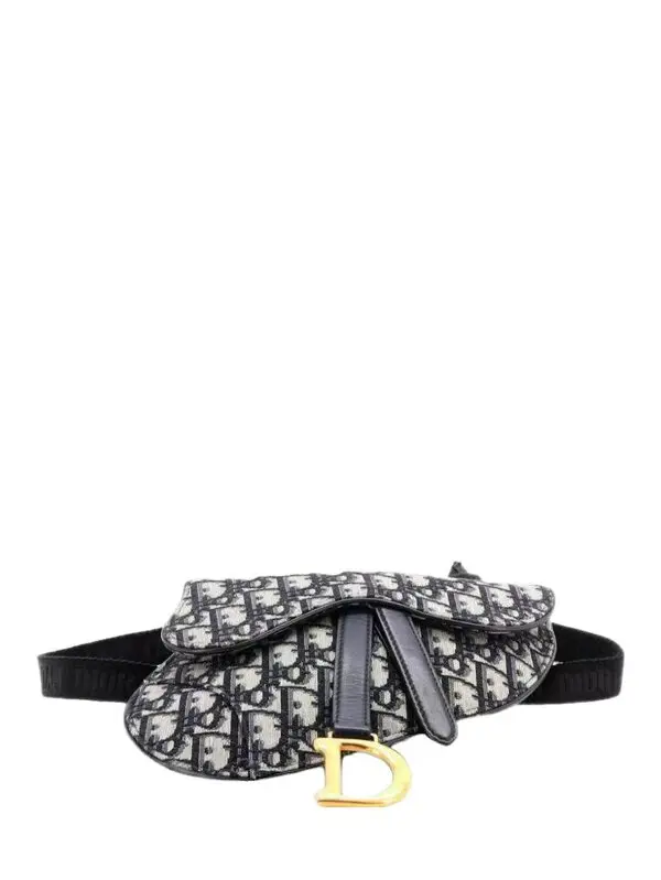Dior Saddle Oblique Canvas Belt Bag - Blue