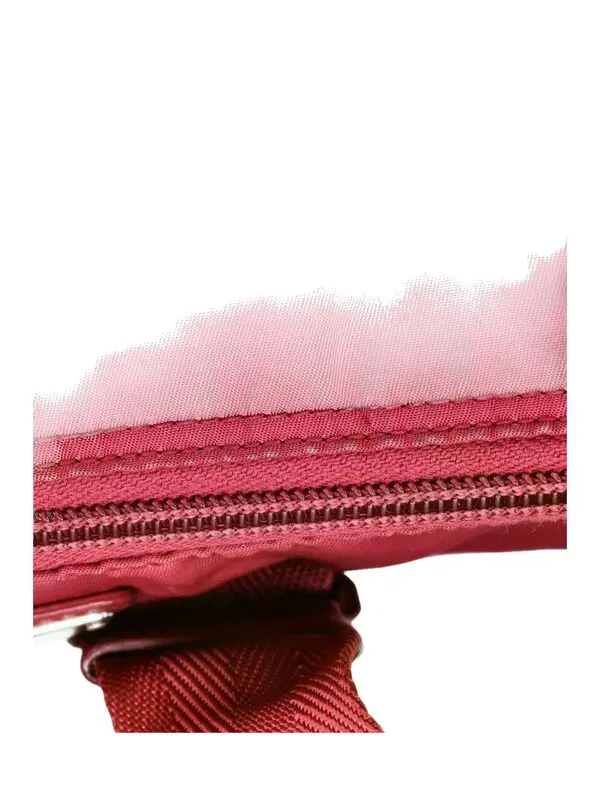 Prada Front Pocket Messenger Bag Tessuto Medium Crossbody Bag - Pink