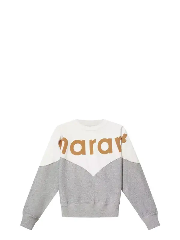 MARANT ETOILE Logo-print Colour-block Sweatshirt - Grey