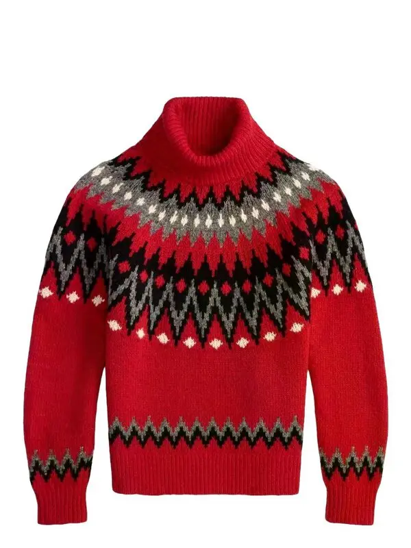 Polo Ralph Lauren Fair Isle Roll-neck Sweater - Red