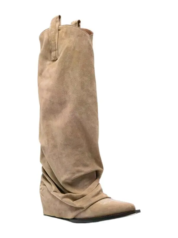 R13 Embroidered Boots - Neutrals