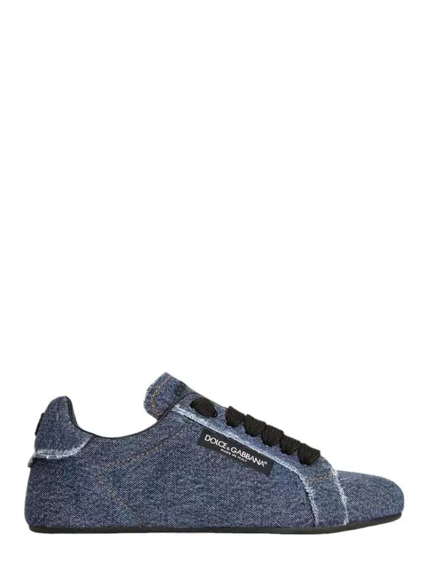 Dolce & Gabbana Denim Portofino Soft Sneakers - Blue