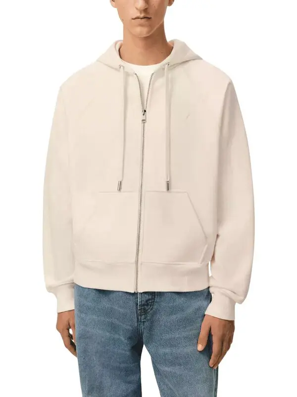 AMI Paris De Coeur Zip-up Hoodie - Neutrals
