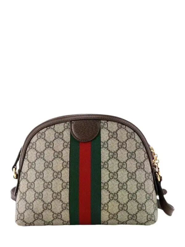 Gucci Ophidia Dome Gg Coated Canvas Small Shoulder Bag - Brown