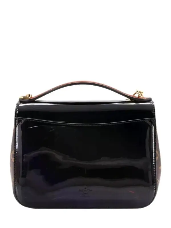 LOUIS VUITTON Cherrywood Handbag Vernis With Monogram Canvas Bb Shoulder Bag - Black