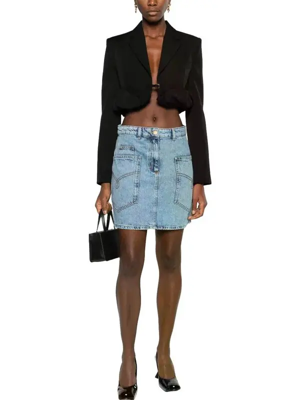 Moschino Cotton Denim Short Skirt - Blue