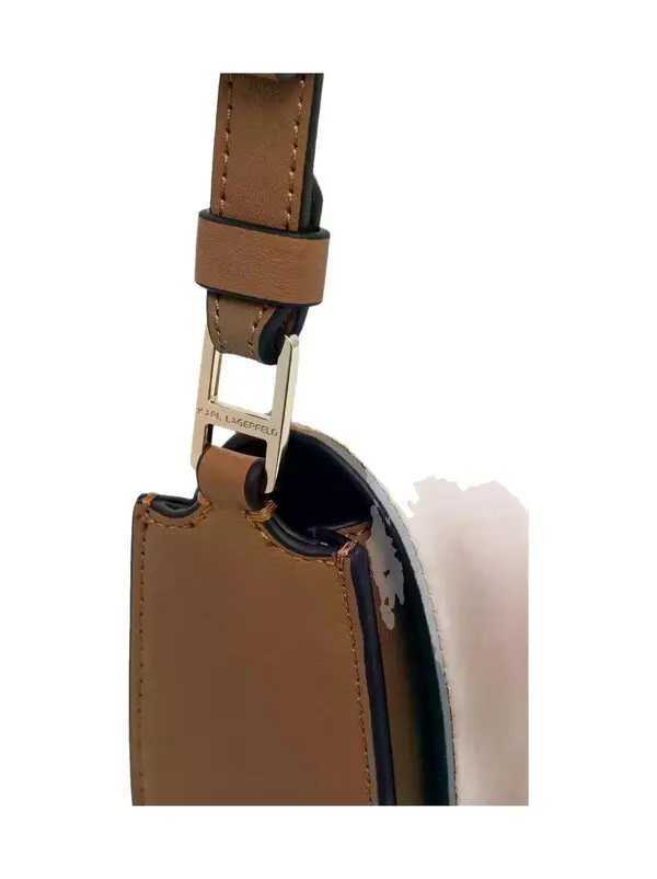Karl Lagerfeld Karl Foldover-top Shoulder Bag - Brown