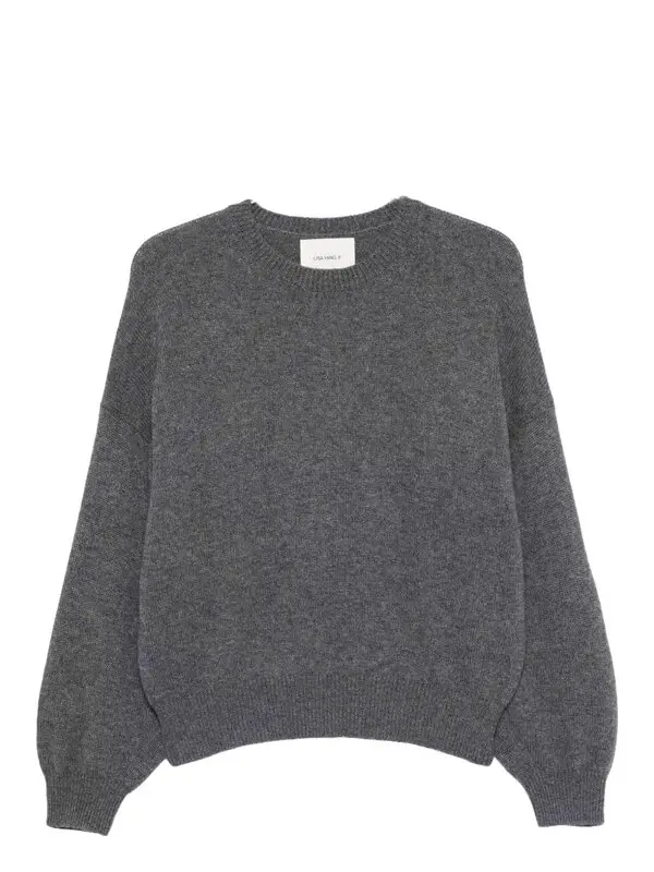 LISA YANG Crew-neck Balloon-sleeve Sweater - Grey