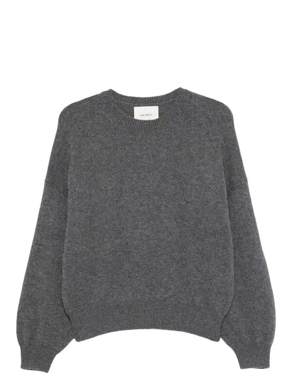 LISA YANG Crew-neck Balloon-sleeve Sweater - Grey