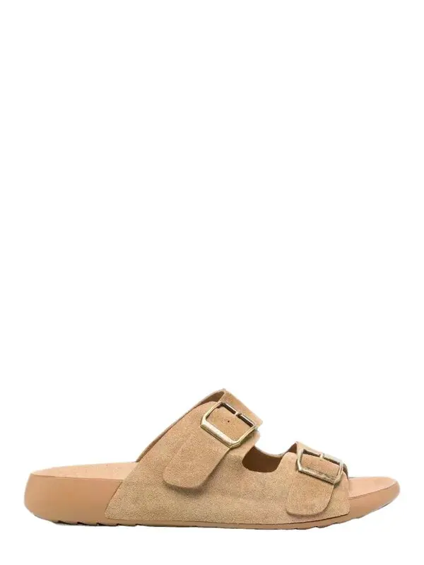 SERGIO MORETTI FIRENZE Buckle-fastening Suede Sandals - Neutrals