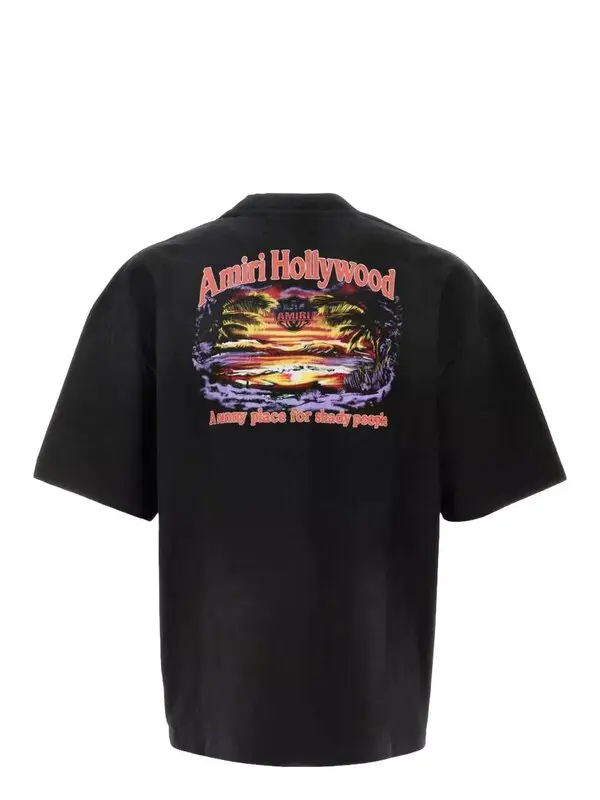 Amiri Sunny Place Graphic-print Cotton T-shirt - Black
