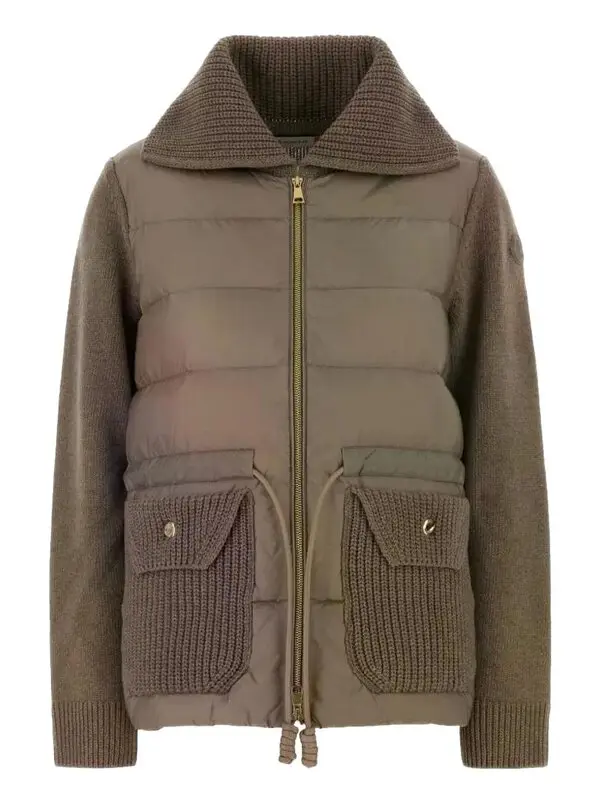 Moncler Quilted Cardigan - Neutrals