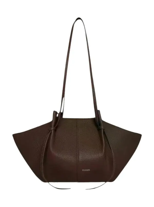 Yuzefi Mochi Leather Shoulder Bag - Brown