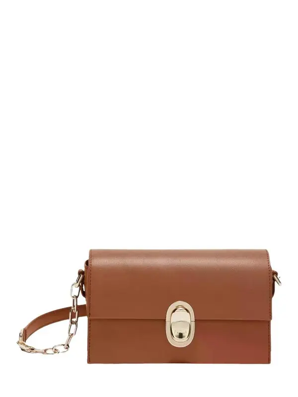 Furla Eclisse Leather Shoulder Bag - Brown