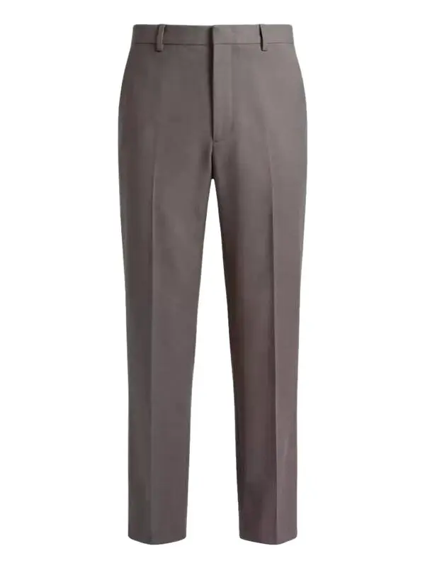JIL SANDER Belt-loops Pressed-crease Trousers - Grey
