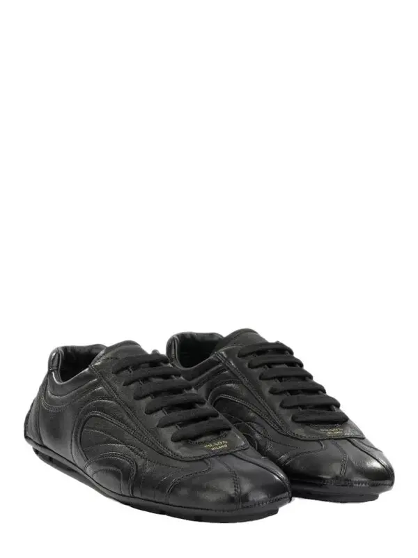 Prada Montecarlo Re-edition 2005 Leather Sneakers - Black