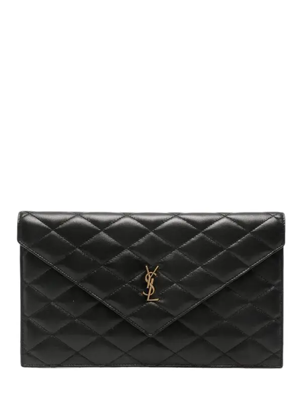 Saint Laurent Quilted Clutch Bag - Black
