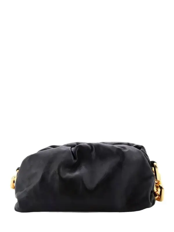 Bottega Veneta The Chain Pouch Leather Shoulder Bag - Black