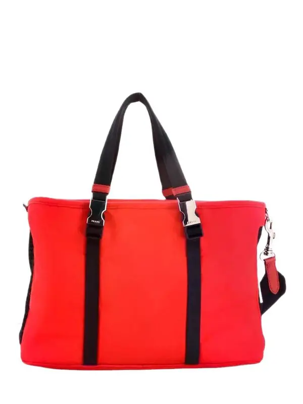 Prada Convertible Pet Carrier Re-nylon With Mesh Satchel - Black