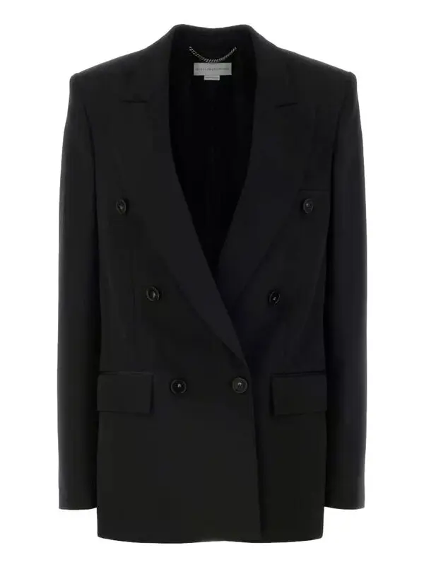 Stella McCartney Double-breasted Oversized Blazer - Black