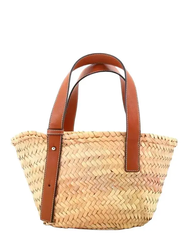Loewe Basket Raffia Small Tote Bag - Brown
