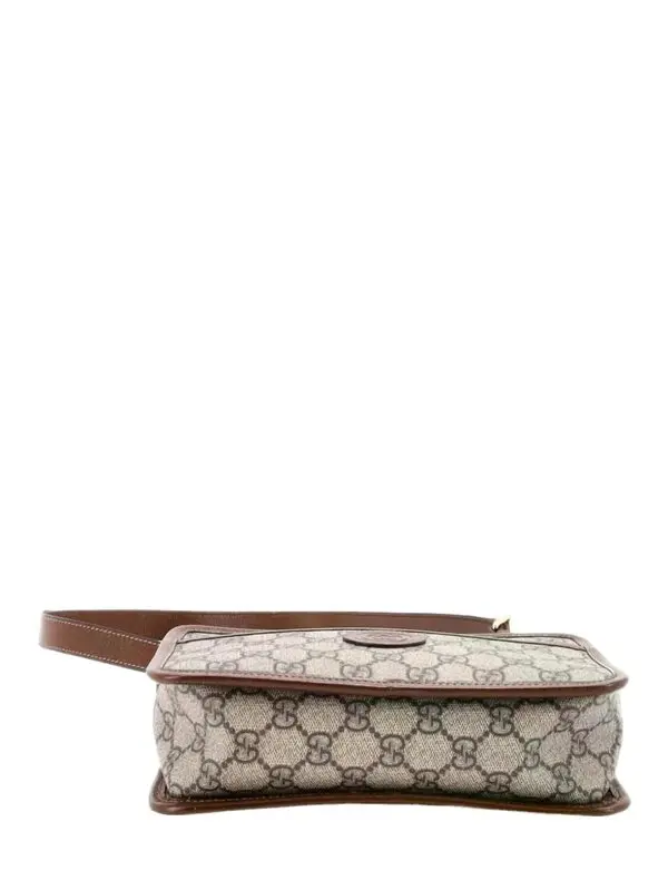 Gucci Interlocking G Patch Camera Bag Gg Coated Canvas Mini Crossbody Bag - Brown