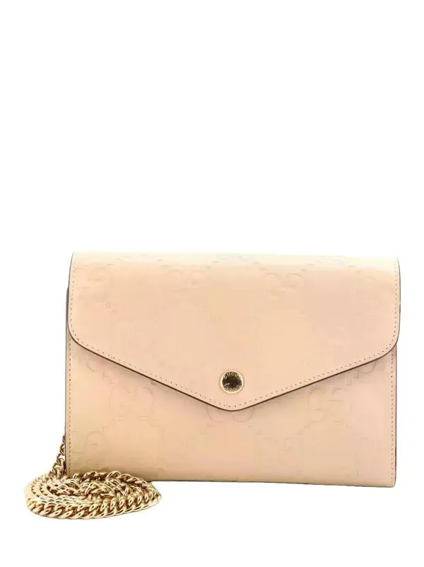 Gucci Envelope Wallet On Chain Guccissima Leather Shoulder Bag - Neutrals