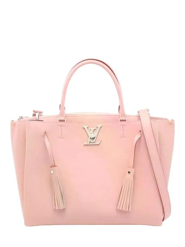 LOUIS VUITTON 2017 Leather Lockmeto Satchel - Pink