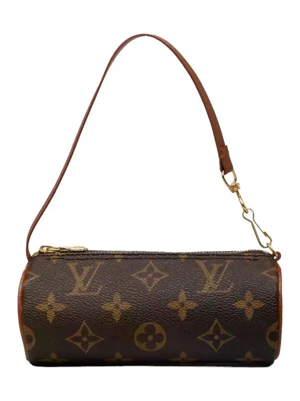 LOUIS VUITTON 1990-2010 Monogram Papillon Pochette Handbag - Brown
