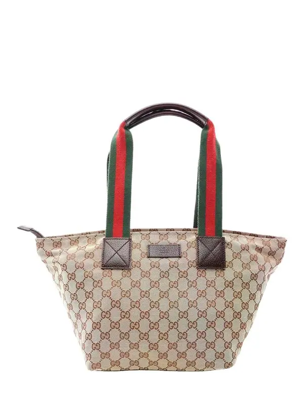 Gucci 2000-2015 Gg Canvas Web Tote Bag - Neutrals