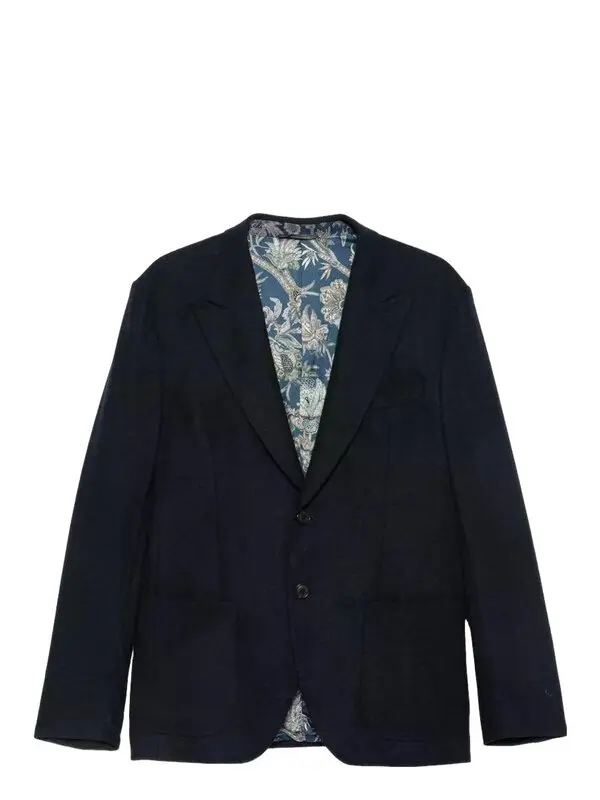 Etro Peak-lapels Single-breasted Blazer - Blue
