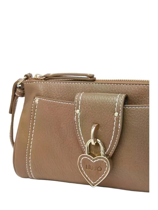 Liu Jo Small Heart-lock Crossbody Bag - Brown