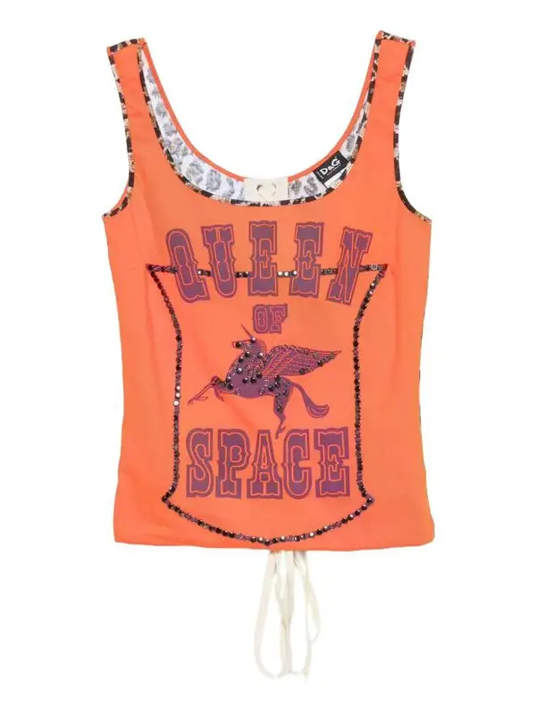 Dolce & Gabbana 2000s Leopard-print Top - Orange