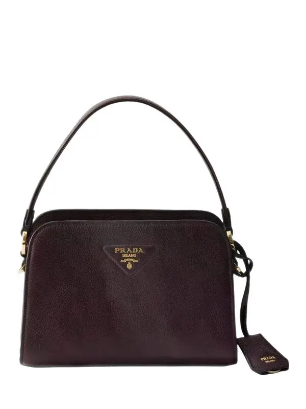 Prada Leather Mini Handbag - Brown