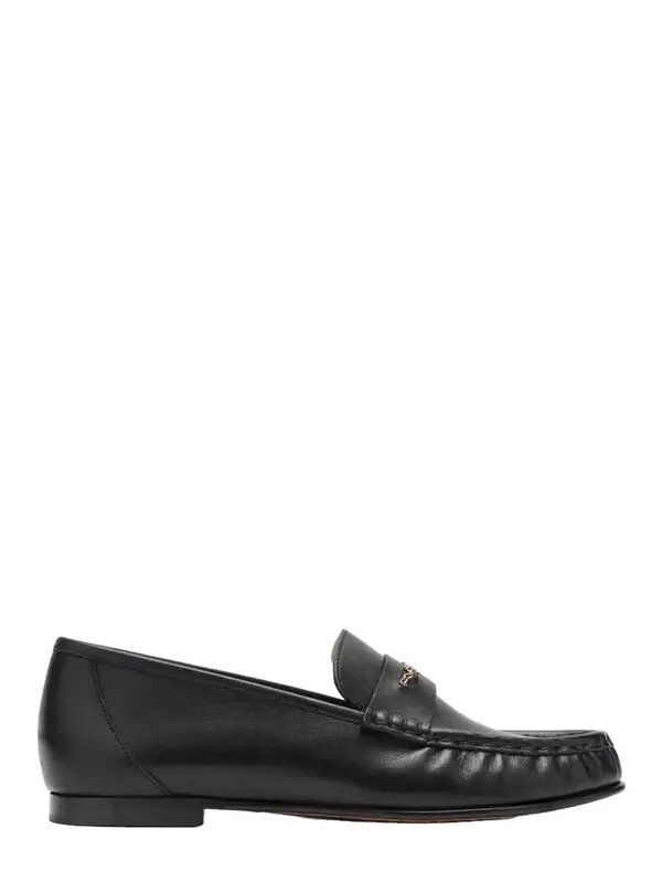 Chloé Logo-plaque Loafers - Black