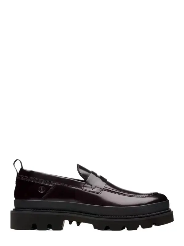 Clarks Badell Easy Leather Loafers - Red