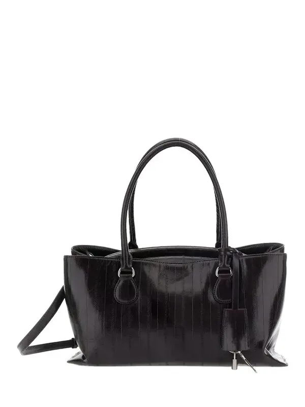 OSOI Shell Brot Lizard-effect Leather Shoulder Bag - Brown