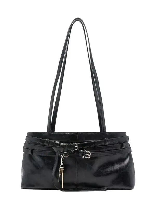 OSOI Brocle Buckled Leather Shoulder Bag - Black