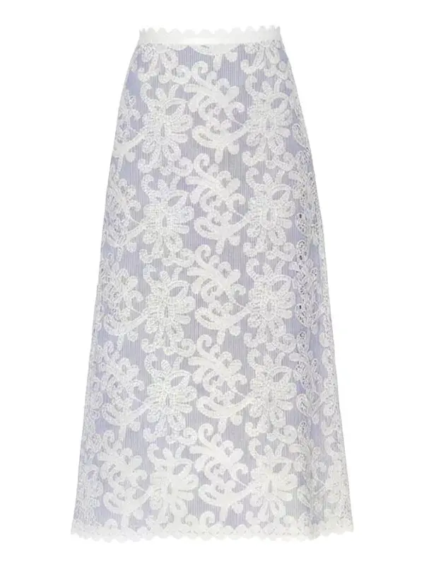 Waimari Nina Lace Midi Skirt - Blue