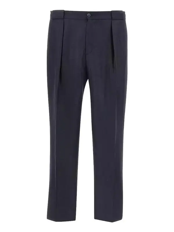 BRIGLIA 1949 Portobellos Pleated Trousers - Blue