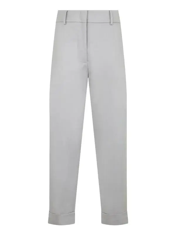 MOORER Sabrina Turn-up Trousers - Grey