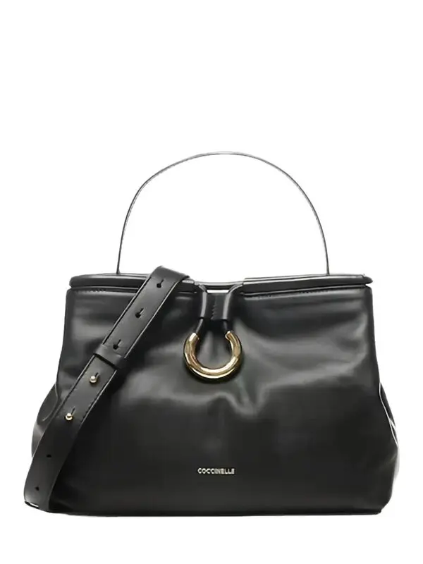 COCCINELLE Ring-detail Shoulder Bag - Black