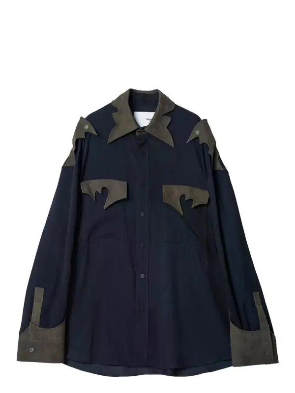 YOSHIOKUBO Drift Flap Shirt - Blue