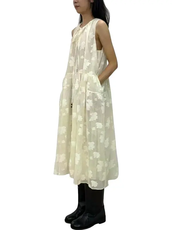 ÉPINGLER Floral-pattern Halter Midi Dress - Neutrals