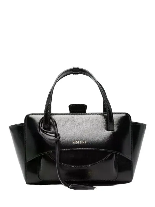 HIDESINS Logo-print Leather Tote Bag - Black