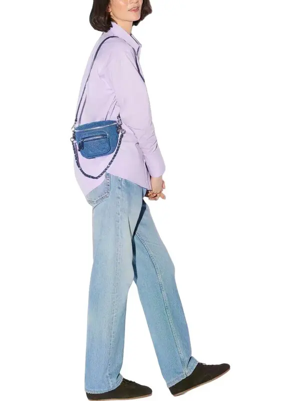 Mz Wallace Crosby Quilted Denim Shoulder Bag - Blue