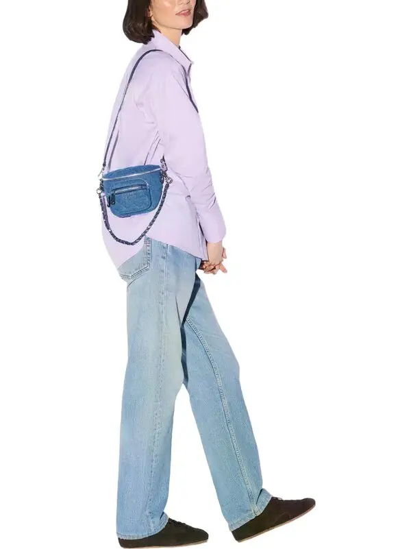 Mz Wallace Crosby Quilted Denim Shoulder Bag - Blue