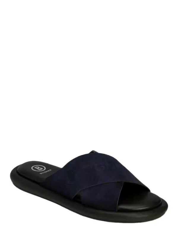 Bogner Crossover-strap Logo-embossed Slides - Blue