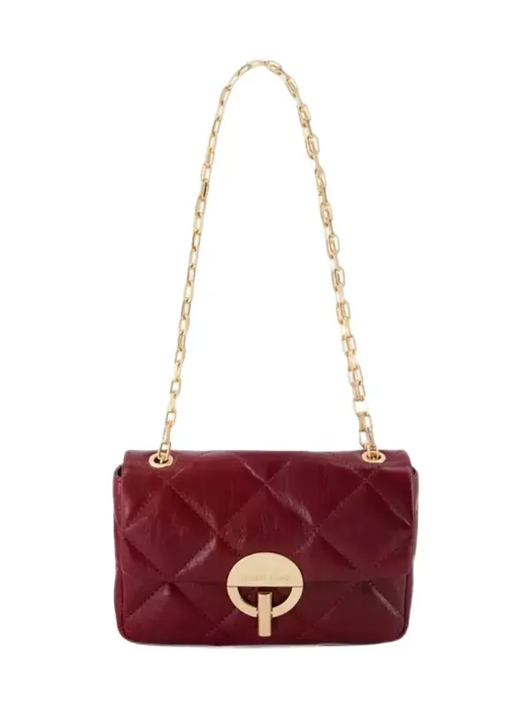 Vanessa Bruno Medium Moon Quilted Shoulder Bag - Red