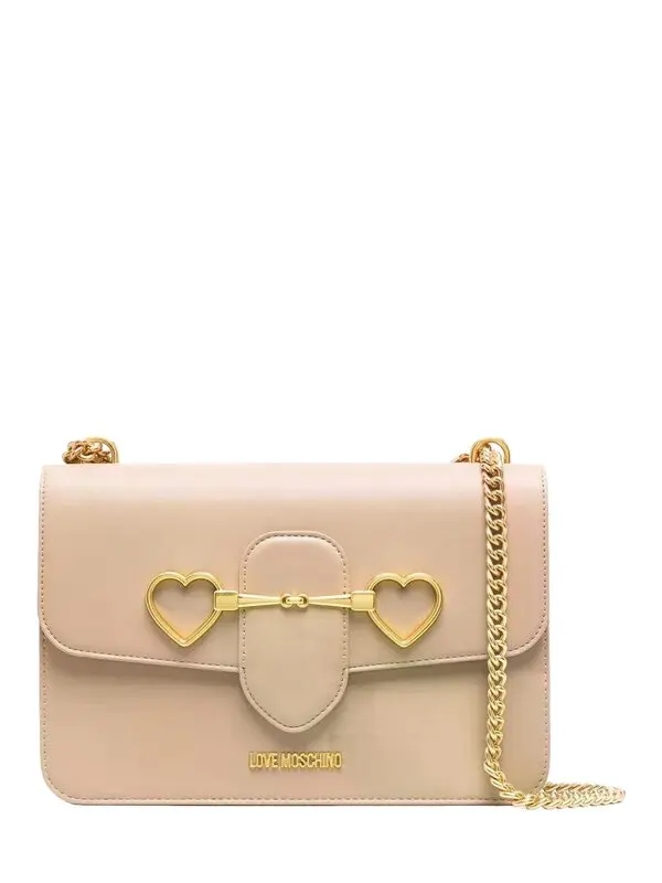 Moschino Soft Heart Bit Shoulder Bag - Neutrals